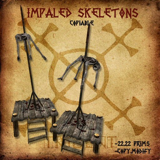 Second Life Marketplace Impaled Skeletons